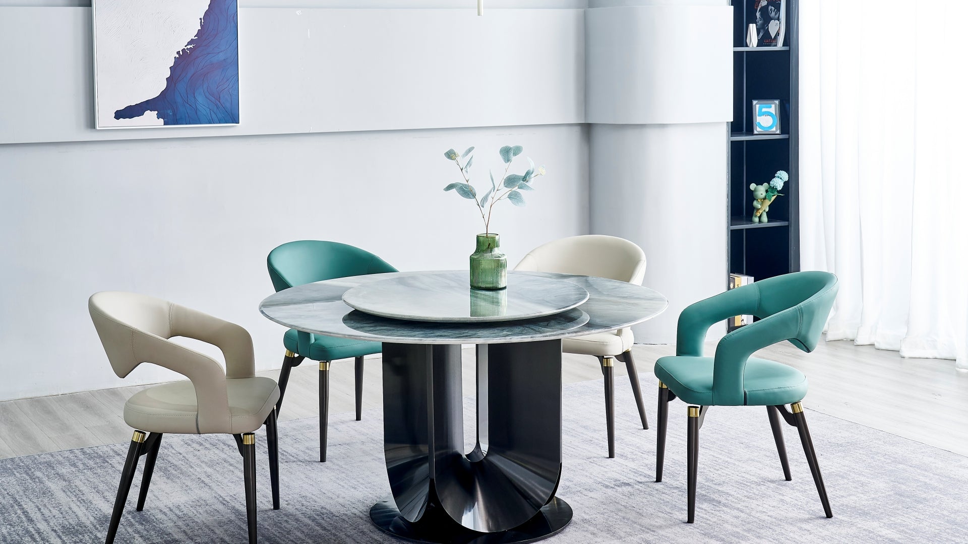 FS-D6149 Black Titanium Dining Table